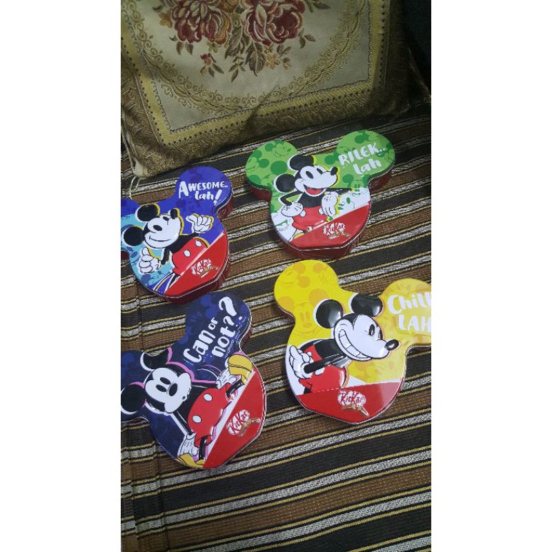 nestle kit kat tin mickey mouse for collectible - 4 pcs | Shopee Malaysia