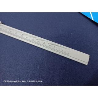 Pembaris Ruler Ukur Ukuran 0 - 15cm Plastic Vernier Caliper sliding ...
