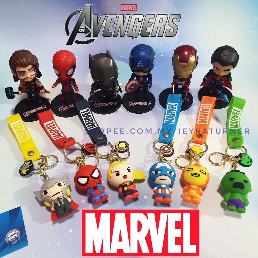 Marvel Avengers Original Keychain 3D PVC Gift Keyrings/Figure (ORI BASE ...