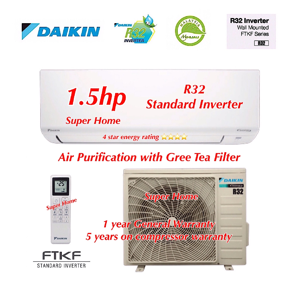 Daikin R32 Standard Inverter Wall Mounted Ftkf Series Ftkf35a And Rkf35a