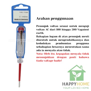 Juruelektrik Ujian Pen Pengesan Voltan Penguji Elektrik Pemutar Skru ...
