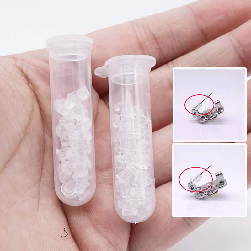 Stopper Brooch (15pcs) Brooch Plug/Centrifugal Tube Oval Body Plastic ...