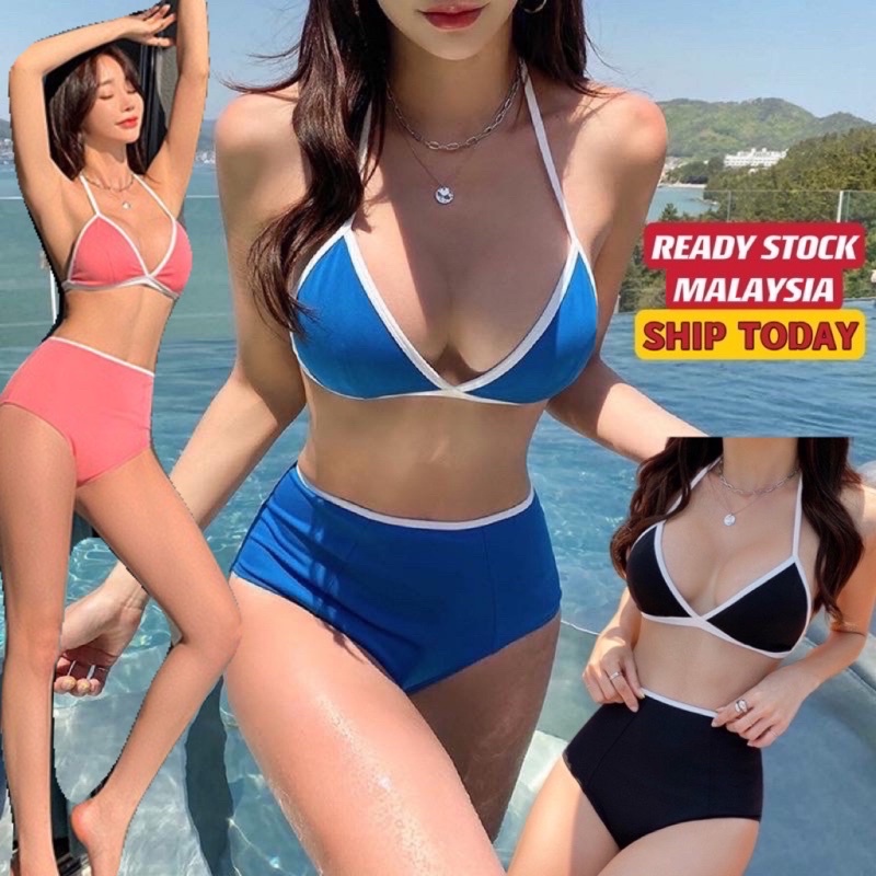 Malaysia bikini swimsuit swimwear BAJU RENANG dress bikini fast shipping | Shopee Malaysia