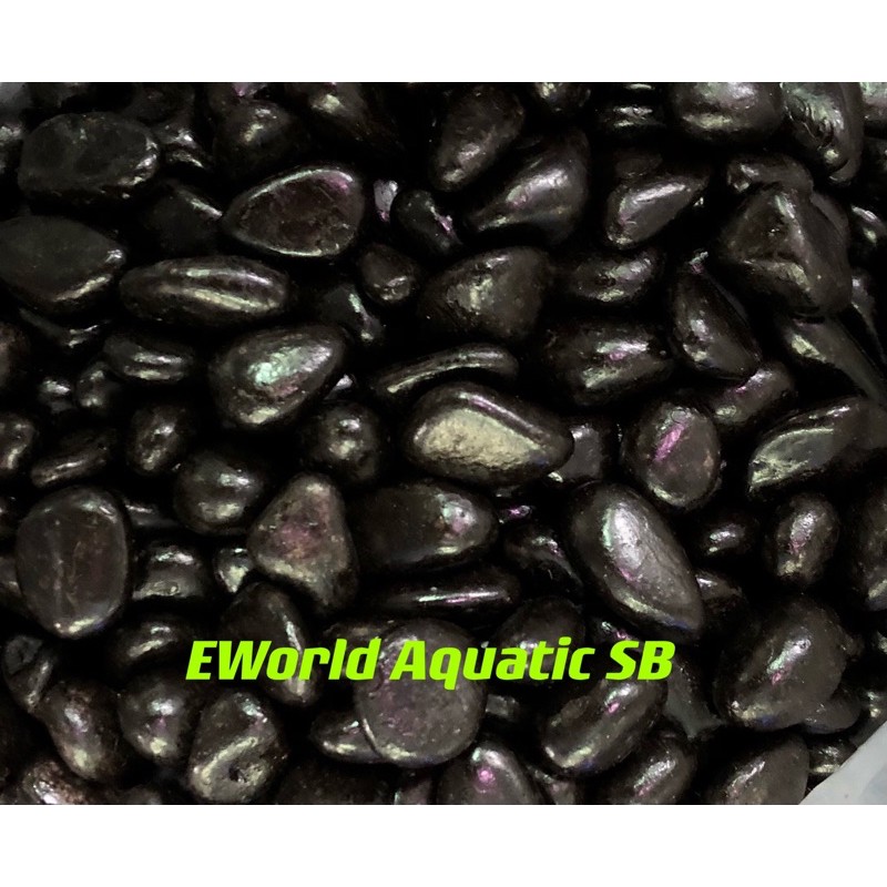 Lucky Beautiful Black Color Stone 1kg Batu Hitam kilat Restu | Shopee ...