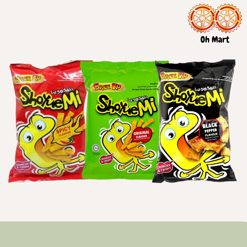 Snek Ku Keropok Assorted Flavors 30 g (Original/Spicy/Seaweed/Black ...