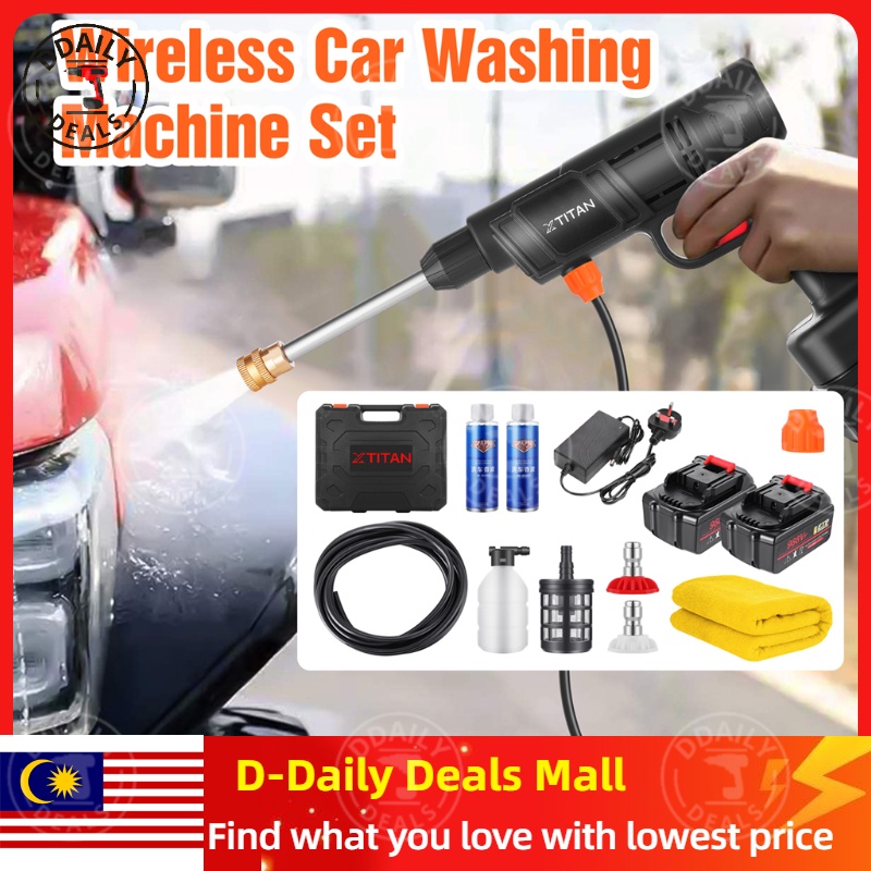 988VF High Pressure Car Washer Gun Cordless Handheld Powerful Car Washer Garden Water Jet with ...