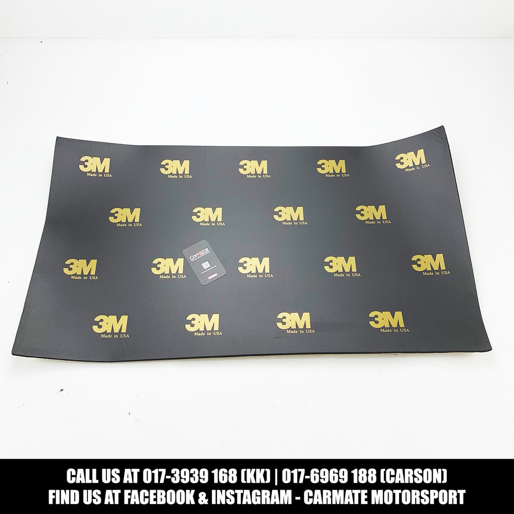 3M 3 in 1 Soundproof Sponge Foam Sound Proof Deadening Damping Heat ...