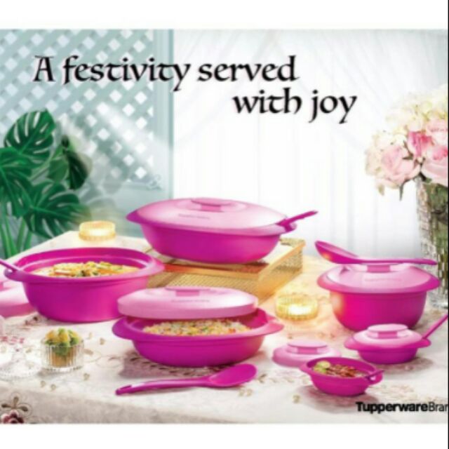 Tupperware Pink Blossom Collection Set | Shopee Malaysia