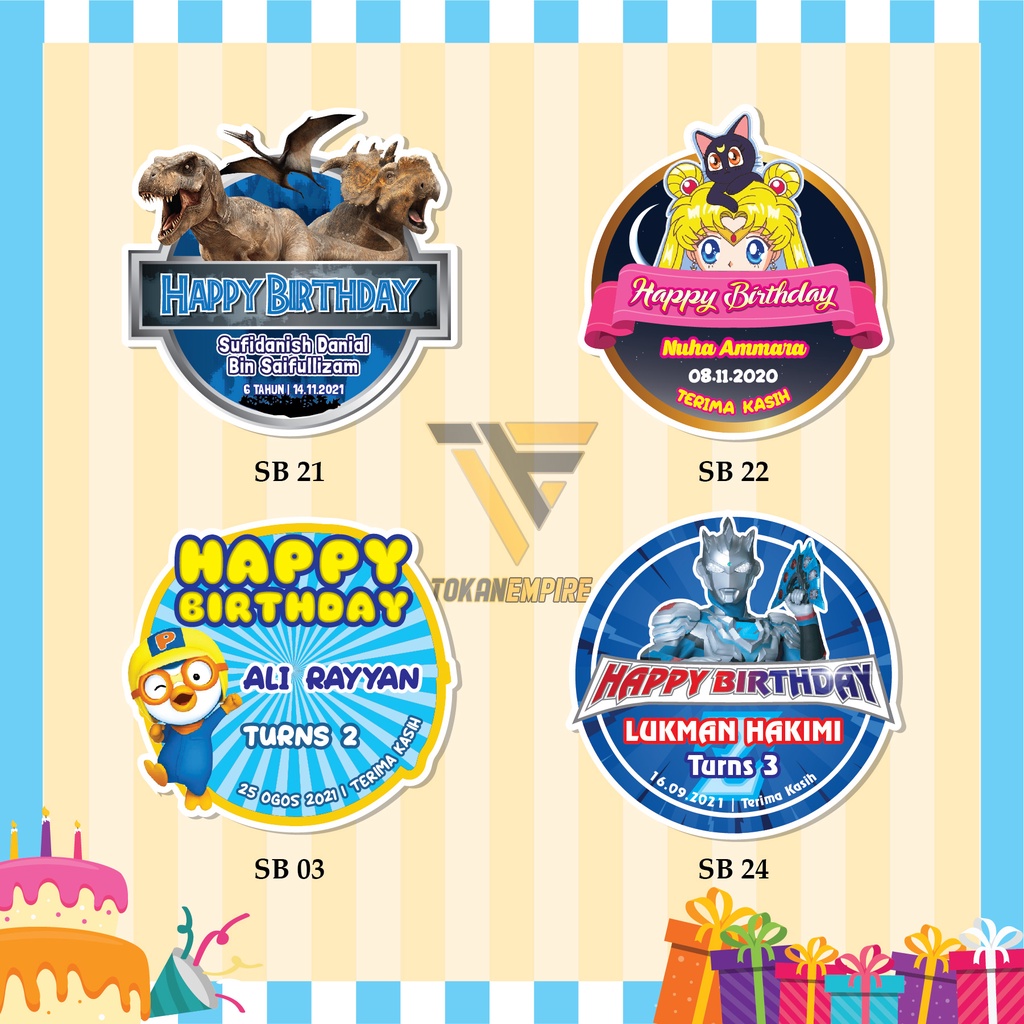 STIKER BIRTHDAY / STICKER HARI LAHIR / GOODIES STIKER READY DESIGN ...