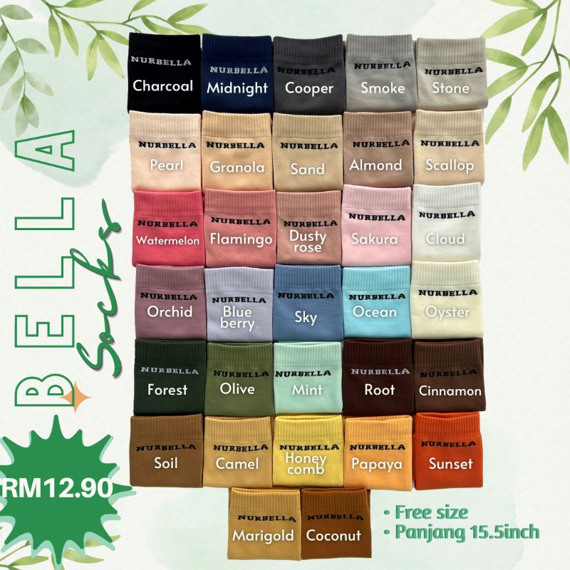 HANA SOCKS & BELLA SOCKS NURBELLA (STOKIN PREMIUM & TAK LICIN) | Shopee ...