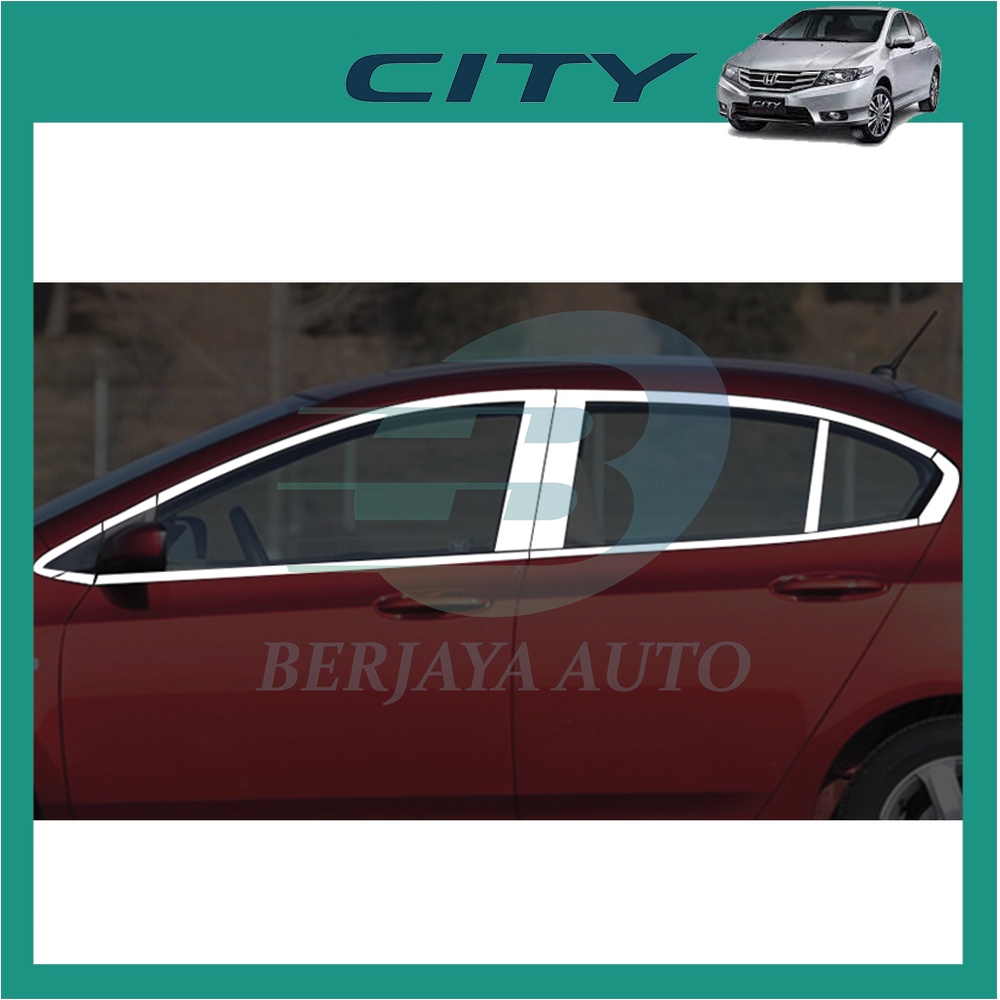 Honda City GM2 / GM3 (2008-2013) Lapik tingkap + Tiang Pintu Krom GM2 ...
