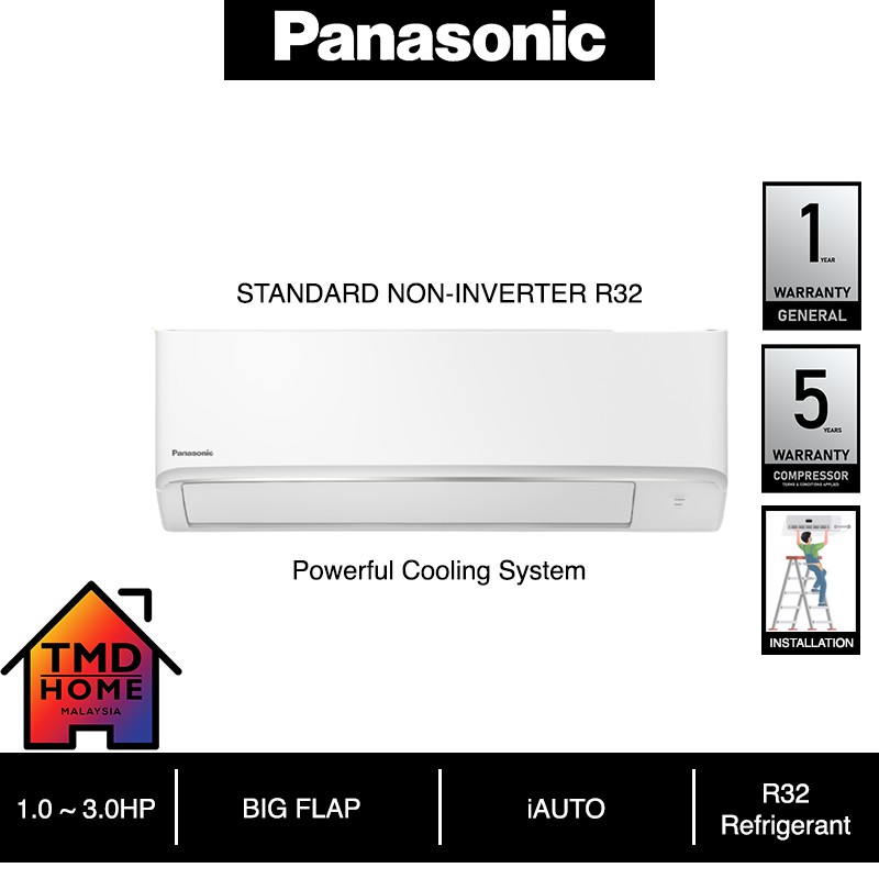 Panasonic Standard Non-Inverter R32 Air Conditioner 1.0HP - 3.0 HP ...
