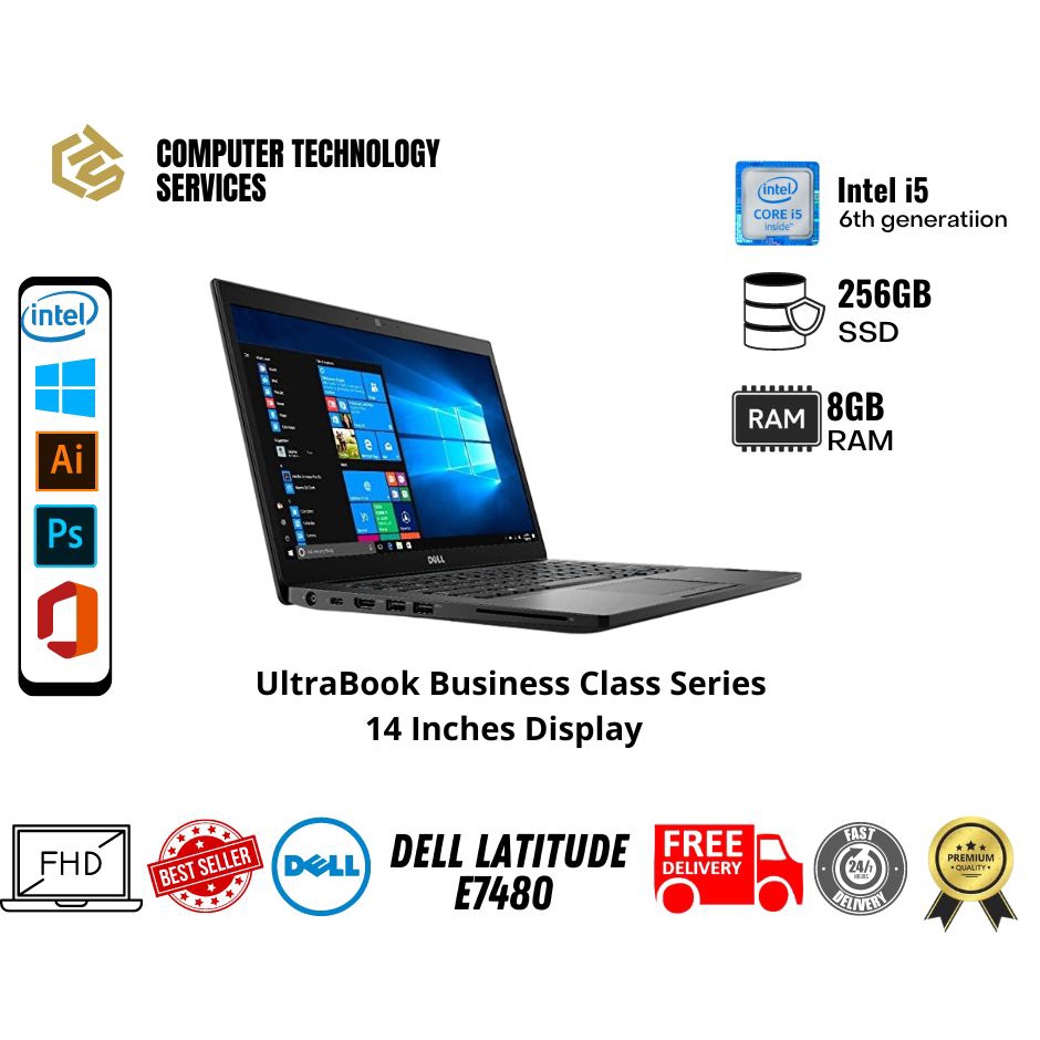 Dell Latitude E7480 / E7490 Core i5 6th Gen / Core i5 8th Gen 8GB Ram ... Dell Latitude E7480 / E7490 Core i5 6th Gen / Core i5 8th Gen 8GB Ram ...
