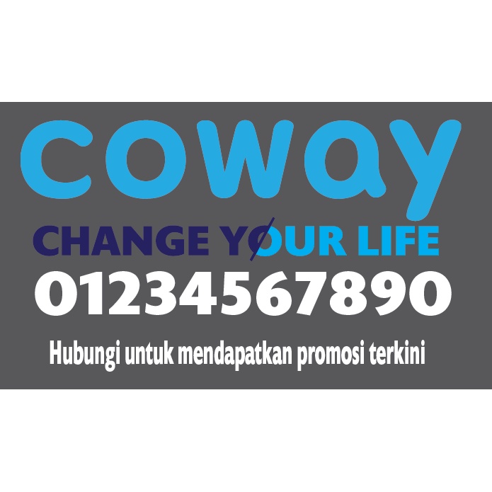 DESIGN BARU COWAY| COWAY STICKER TAMPAL LUAR CERMIN, STICKER PROMOTE ...