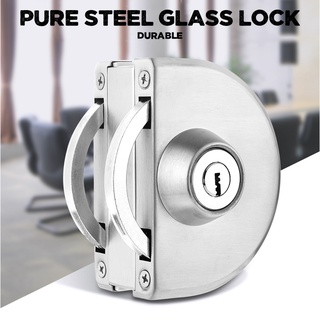 Glass Door Lock With Key Tempered Glass Lockset Office Glass Door Lock ...