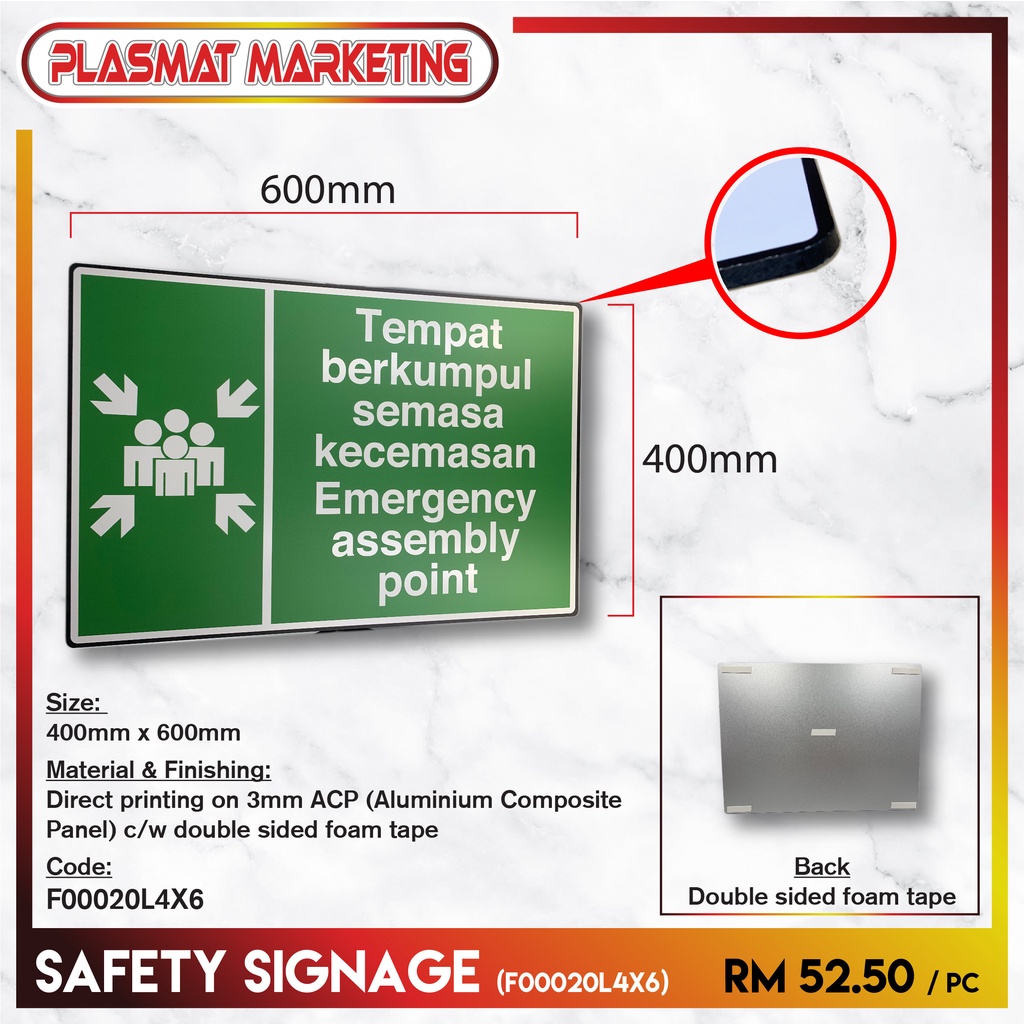 READY STOCK! SAFETY SIGNAGE - 400mm X 600mm | Shopee Malaysia
