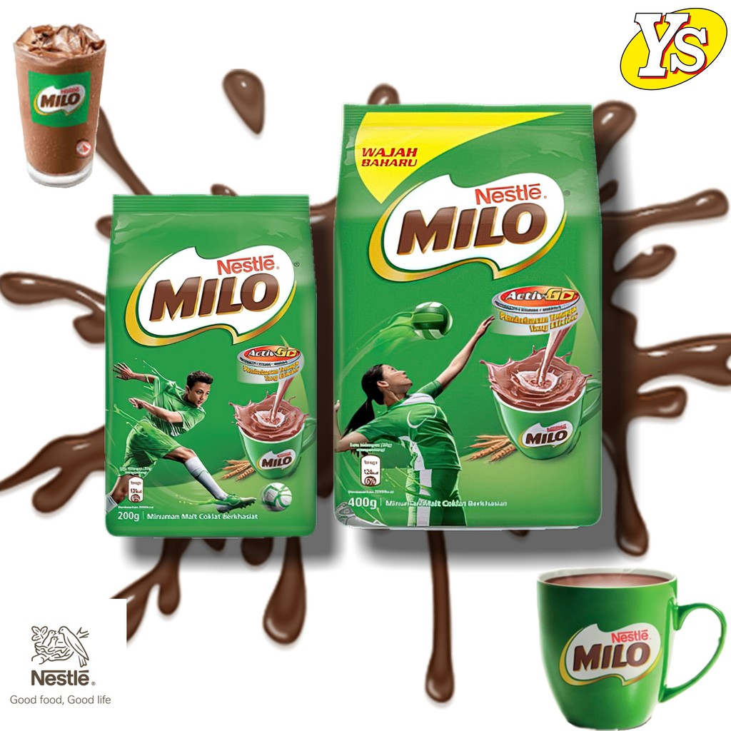 Nestle MILO Activ-Go Chocolate Malt Powder (200g / 400g) | Shopee Malaysia