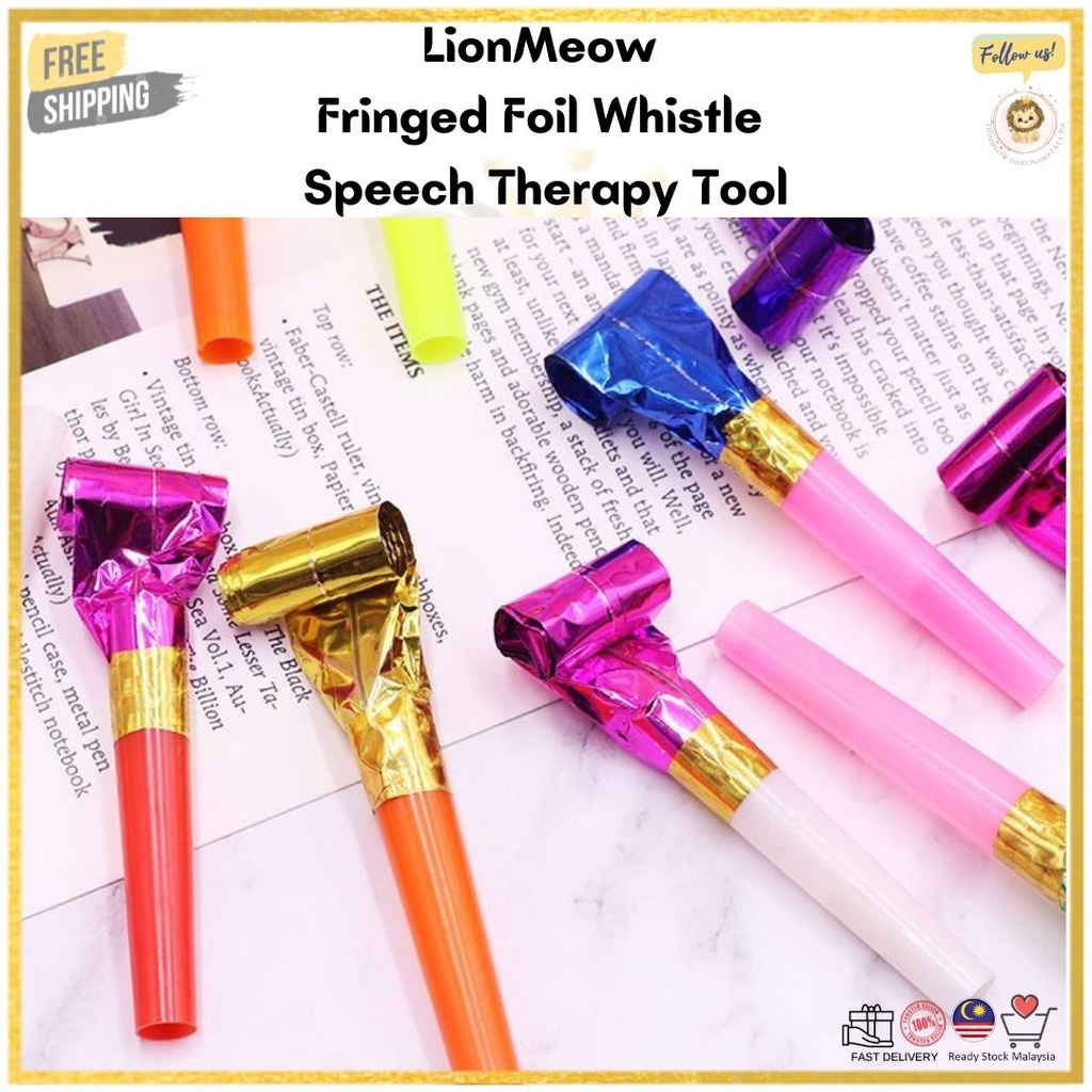 LionMeow Fringed Foil Whistle Speech Therapy Tool | ADHD | Speech ... LionMeow Fringed Foil Whistle Speech Therapy Tool | ADHD | Speech ...