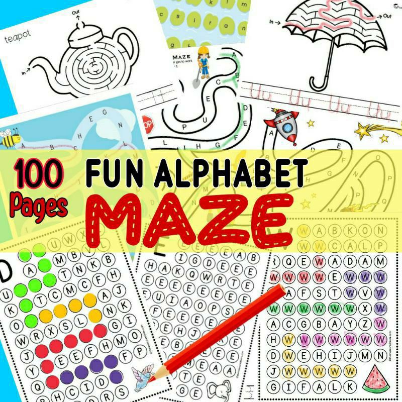 Printable Pdf Alphabet Maze 100+ Pages Activity Worksheets for ...