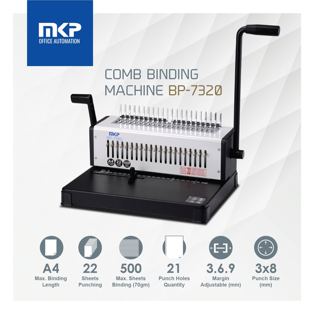 MKP BP-7320 Comb Binding Machine | Shopee Malaysia