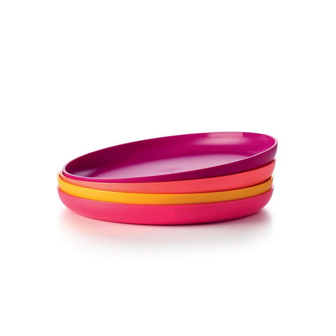 TUPPERWARE Allegra Round Plate set (4) | Shopee Malaysia