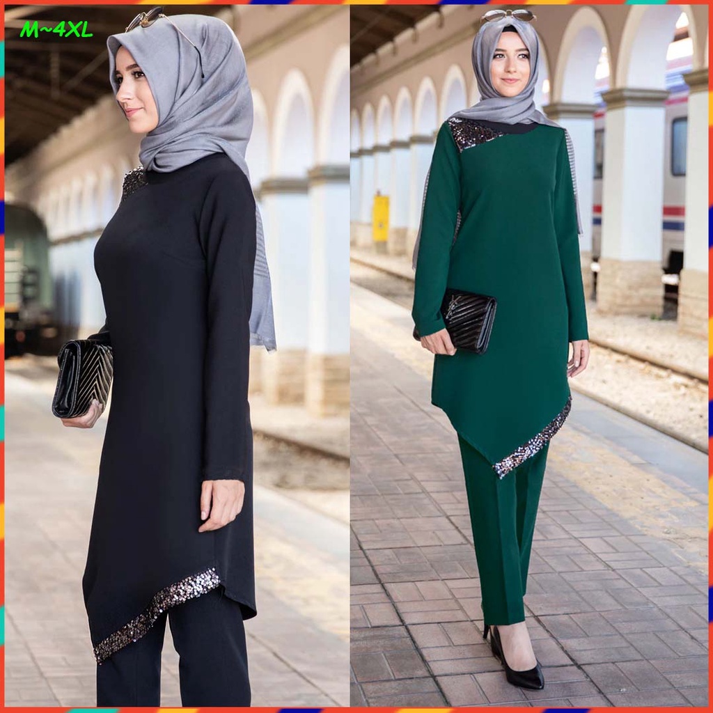 Baju Raya 2022 Jubah Dress Muslimah Suit Abaya Seluar Baju Kurung Moden ...