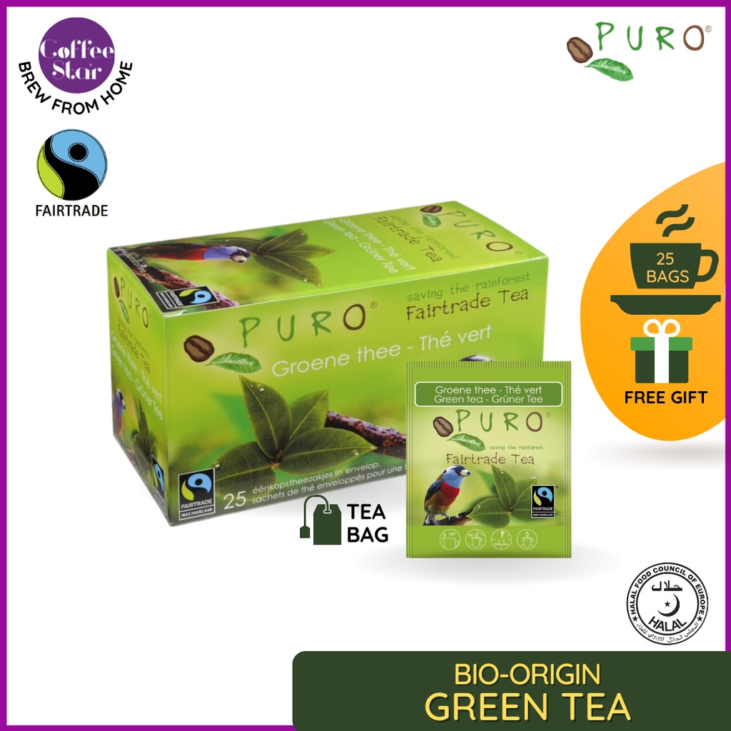 GREEN TEA PURO FAIRTRADE | 25 SACHETS | Shopee Malaysia