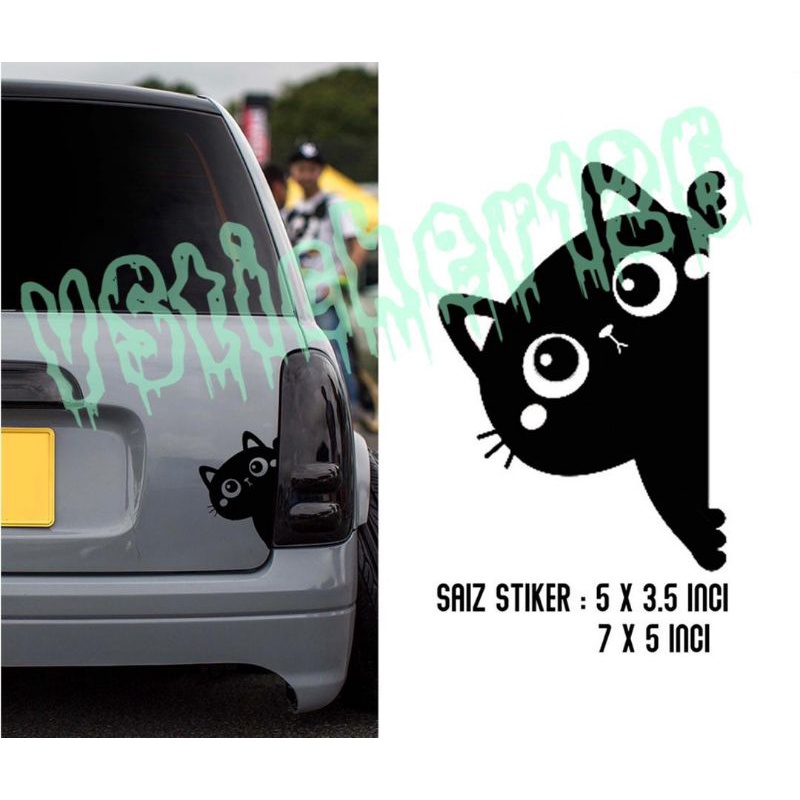 Ready Stock*STIKER KUCING CAT STICKER KUCING COMEL STIKER KERETA ...