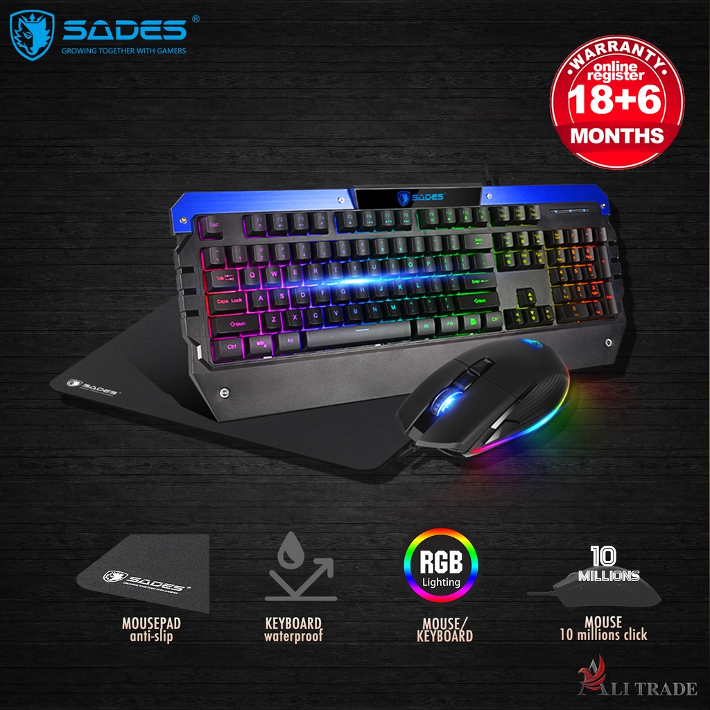 Sades Battle Ram Gaming Combo (Keyboard+Mouse+Mousepad) | Shopee Malaysia