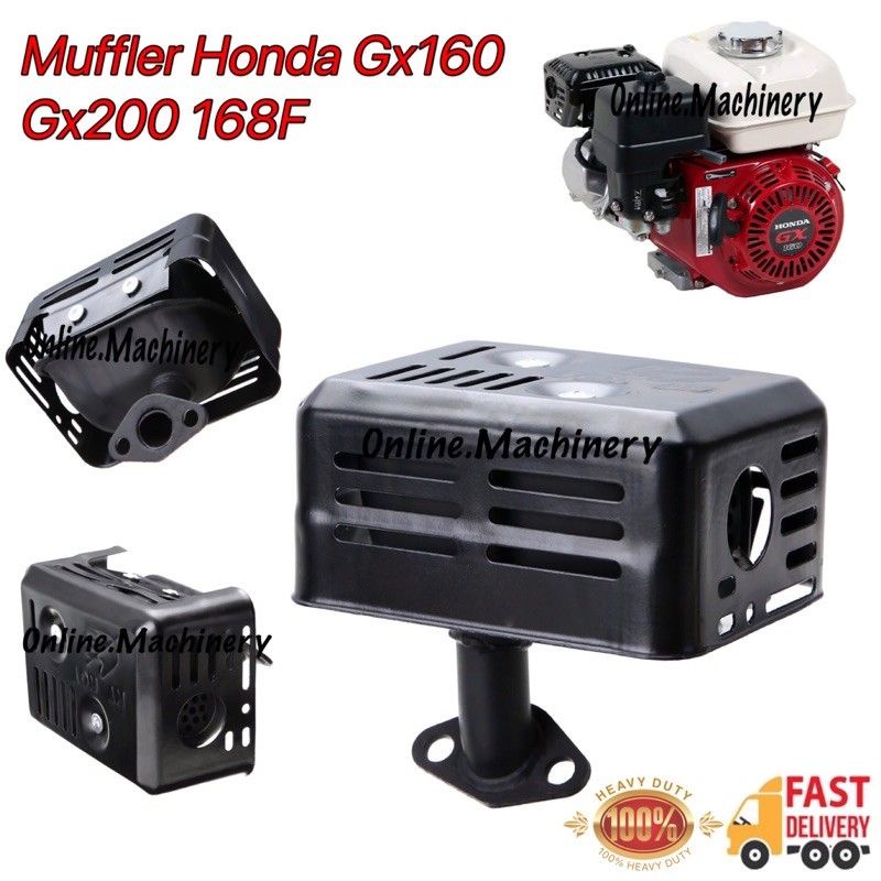 Honda gx160 muffler exhaust gx200 168F 5.5hp 6.5hp 7.0hp 7.5hp senco ...
