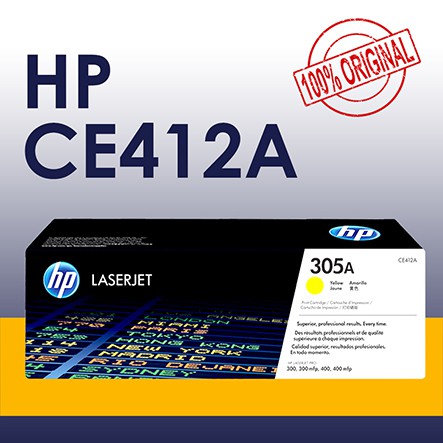 CE412A (ORI) HP 305A Yellow LaserJet Toner Cartridge ORIGINAL | Shopee ...