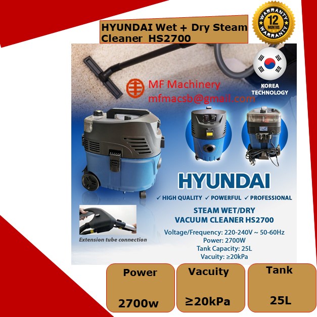 HYUNDAI HS2700 Steam Wet & Dry Vacuum Cleaner | Shopee Malaysia