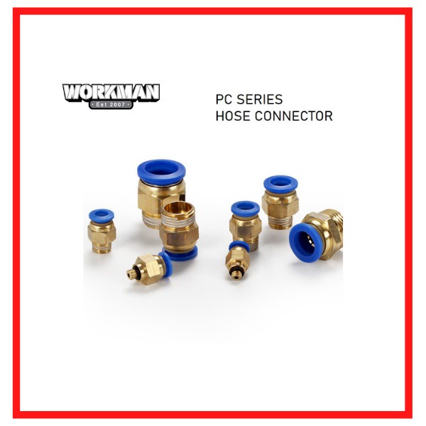 PC Series Quick Connector PVC Hose to Fix Thread Pneumatic Plug Head ...