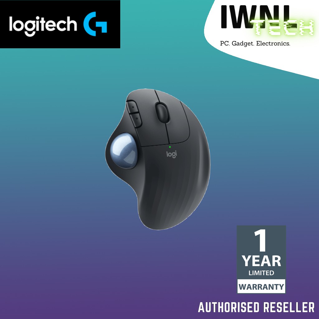 LOGITECH MOUSE ERGO M575 WIRELESS TRACKBALL MOUSE (910-005873) | Shopee ...
