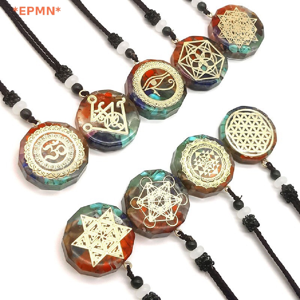 EPMN> Energy Generator Amulet 7 Chakras Pendant Necklace Orgonite ...