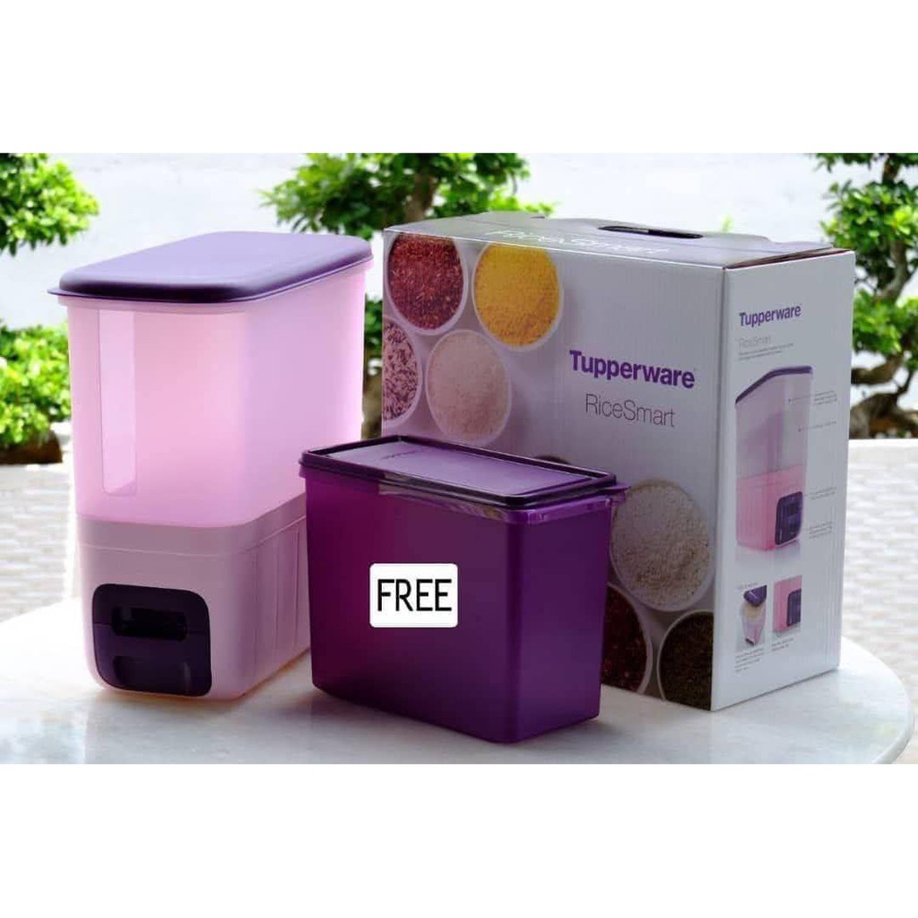 Rice Smart Tupperware Purple / Rice Dispenser Tupperware / Tong Beras ...