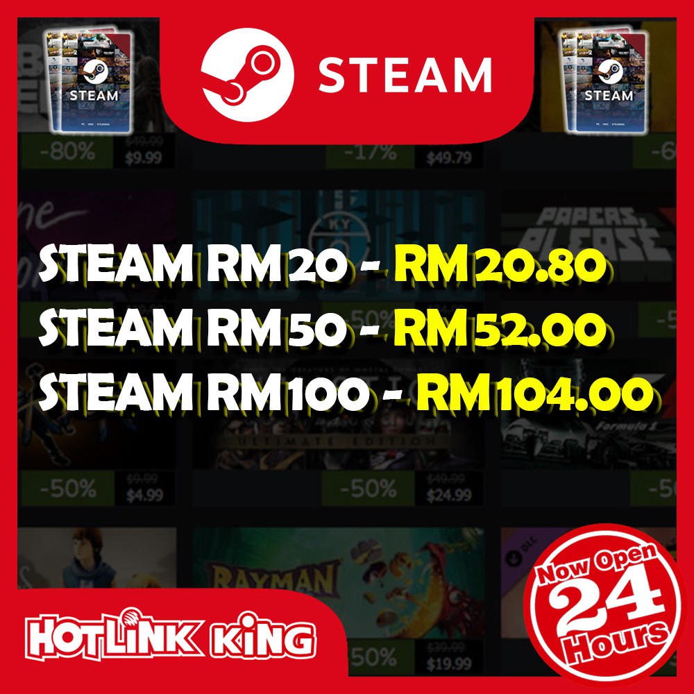 Steam Wallet Code MYR | 24 Hours | 100% Legit | Cheap & Fast Service | Shopee Malaysia