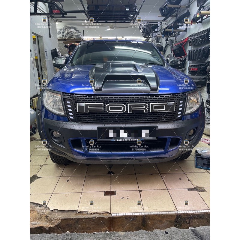 Ford Ranger T6 2012-2015 Front Grill With LED | Shopee Malaysia