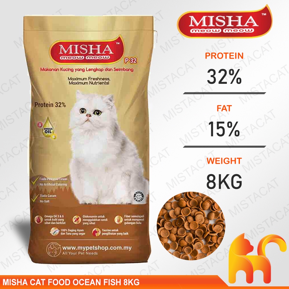 MISHA Dry Cat Food | Ocean Fish Flavor 8KG | Shopee Malaysia