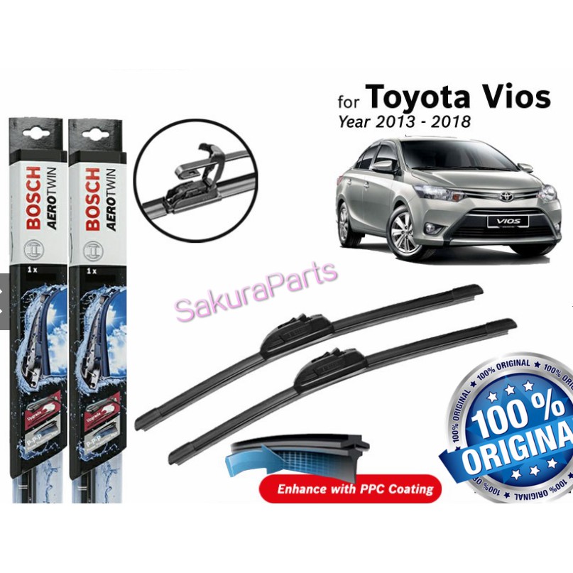 Bosch Aerotwin Retrofit U Hook Wiper Set for Toyota Vios NCP150 (24"/14") Original | Shopee Malaysia