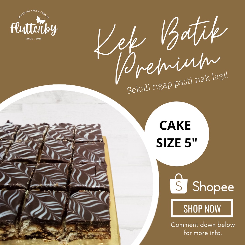 KEK BATIK PREMIUM FLUTTERBY | Shopee Malaysia