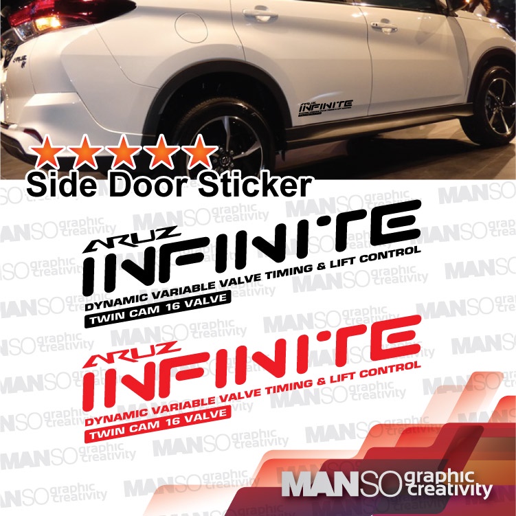 Perodua ARUZ Infinite Door Side Body Sticker [x2pcs] | Shopee Malaysia