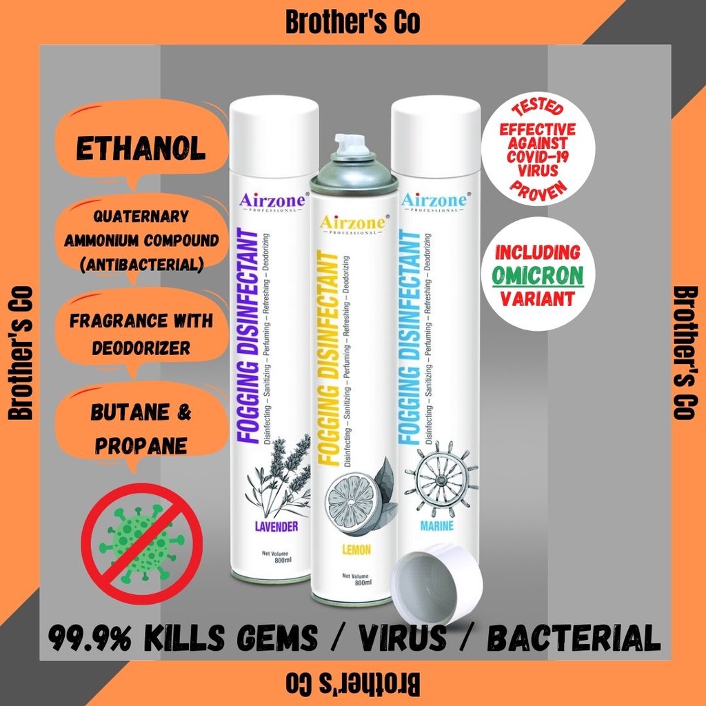 AIRZONE PROFESSIONAL FOGGING DISINFECTENT SPRAY 300ml/800ml (MARINE ...