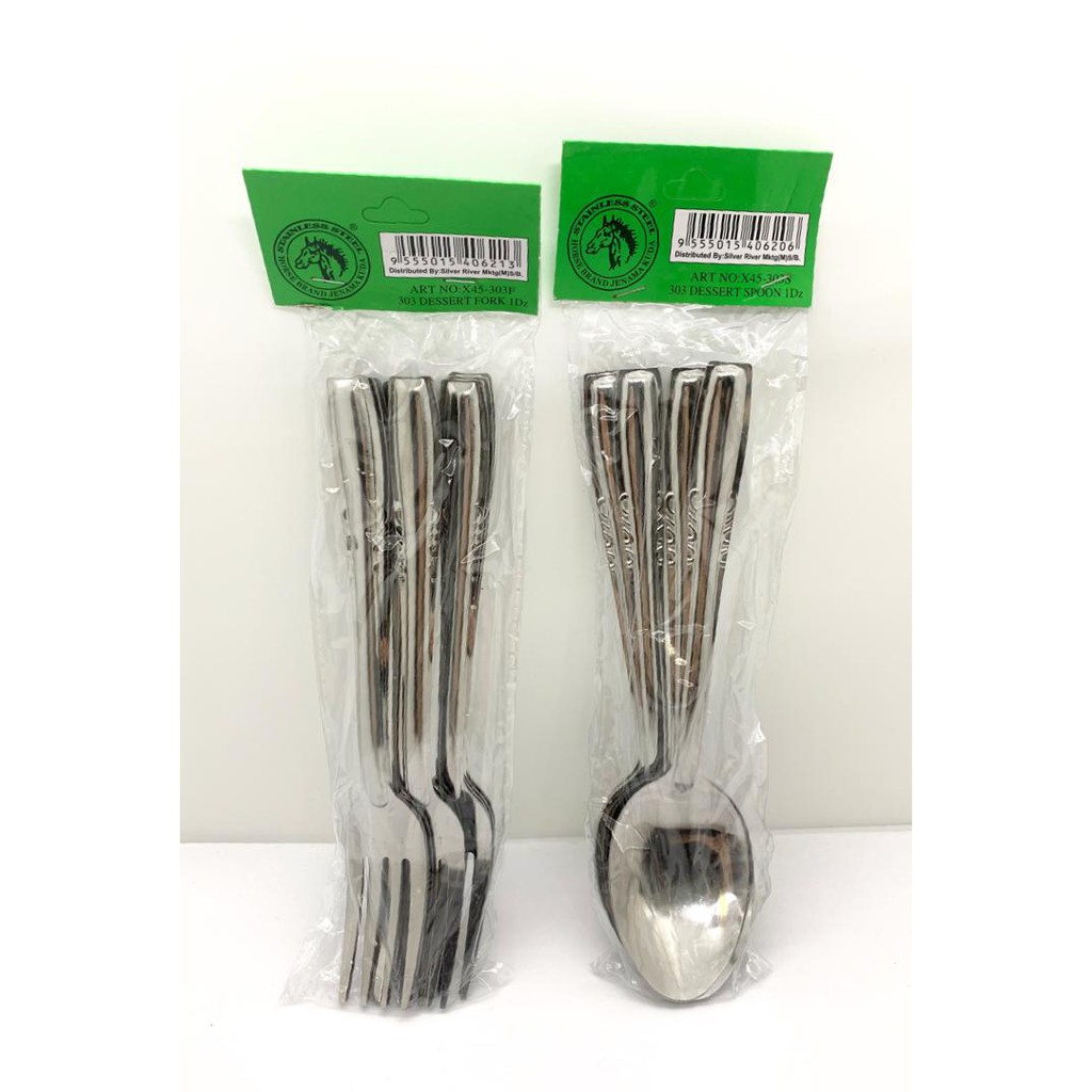 Sudu dan Garfu 12pcs Tahan Tebal tak mudah karat / Fork and Spoon 12 ...