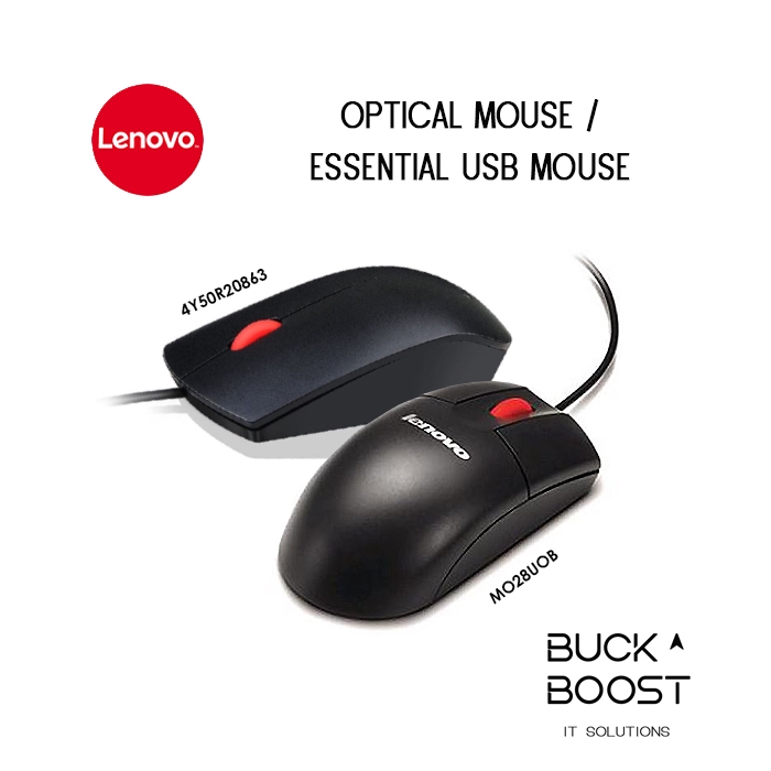 Lenovo Optical Mouse / Essential USB Mouse (BLK) | Shopee Malaysia