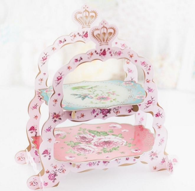 Two Tier Vintage Cup Cakes Stand Cupcake Stand Jamuan Raya Kuih Display ...