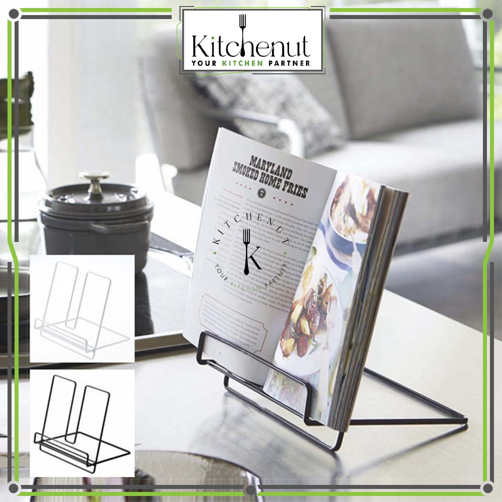 Kitchenut Metal Book Tablet Cooking Book Holder Recipe Book Stand ...