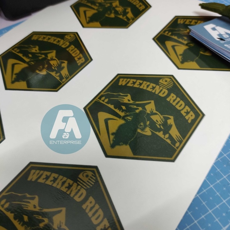 SL001 Sticker Custom PVC Laminated / Sticker Kelab / Sticker Motor ...