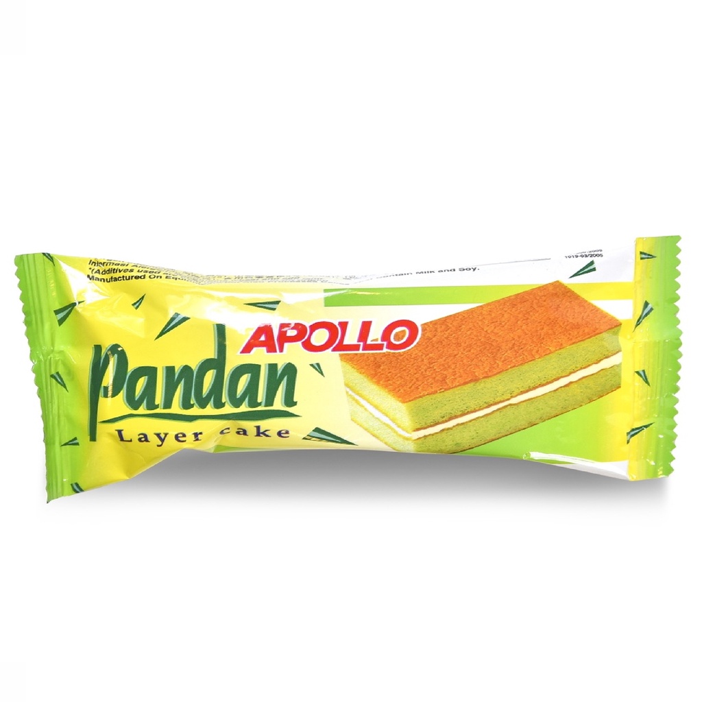 Apollo Pandan Layer Cake 18g x 24Pcs Childhood Snack Makanan Ringan ...