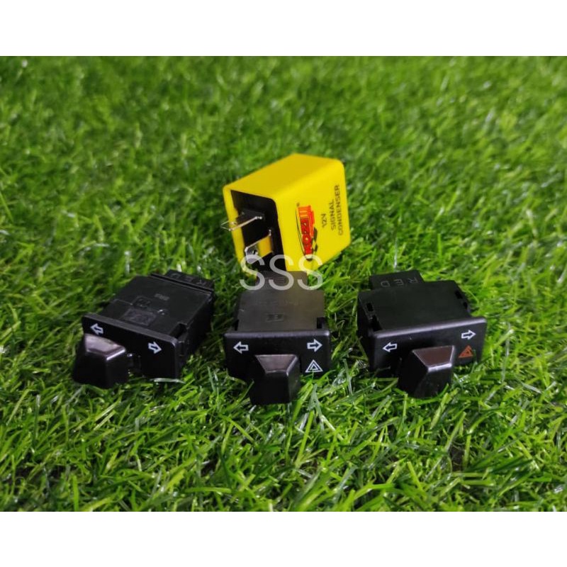 DOUBLE SIGNAL SWITCH SUIZ SIGNAL KECEMASAN RS150 HONDA RS WAVE110 WAVE ...